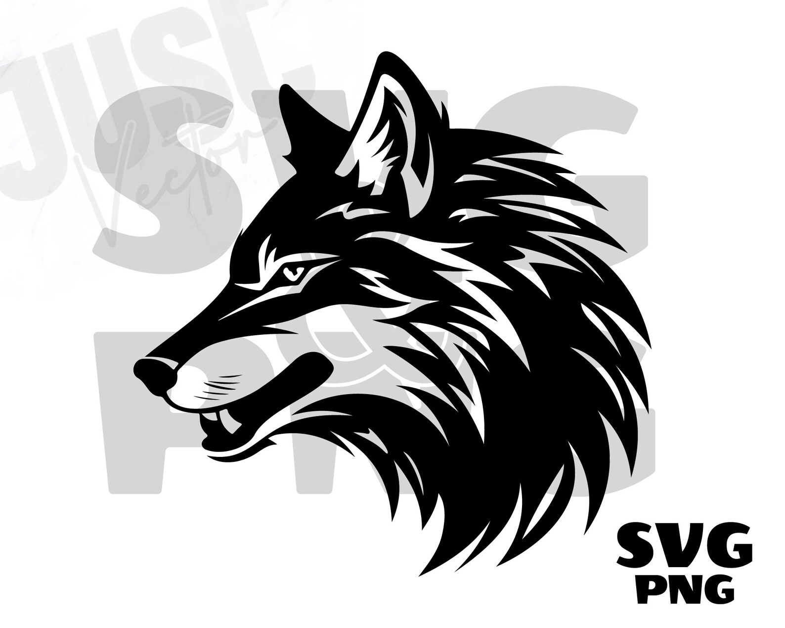 10 Design Ferocious Wolf Bundle Svg, Angry Wolf Svg, Angry Wolf PNG ...