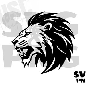 10 Design Ferocious Lion Bundle Svg, Lion Svg, Lion PNG, Angry Lion SVG ...