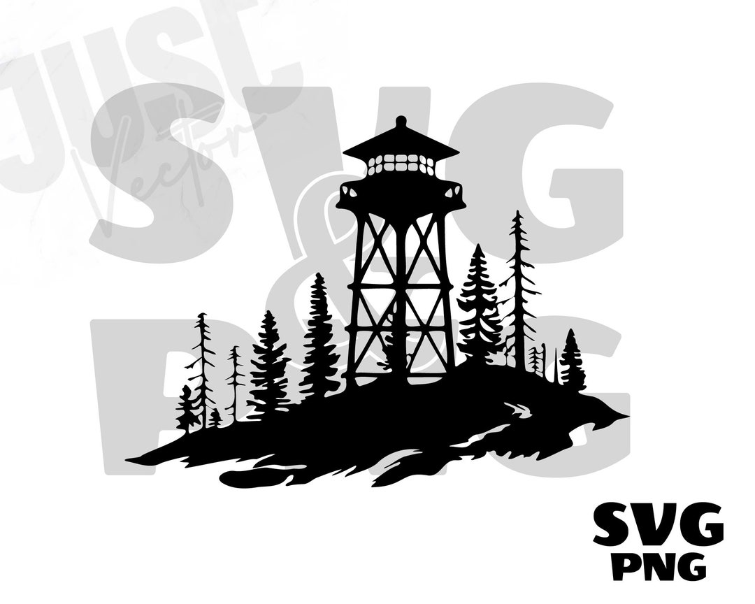 Fire Lookout Tower SVG, Fire Lookout Tower Clipart, Fire Lookout Tower ...