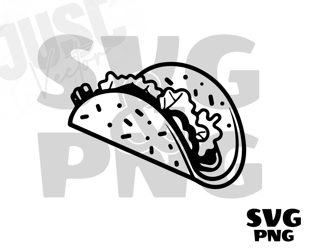 Taco SVG, Mexican Food Svg, Taco Clipart, Taco Silhouette, Food Svg ...