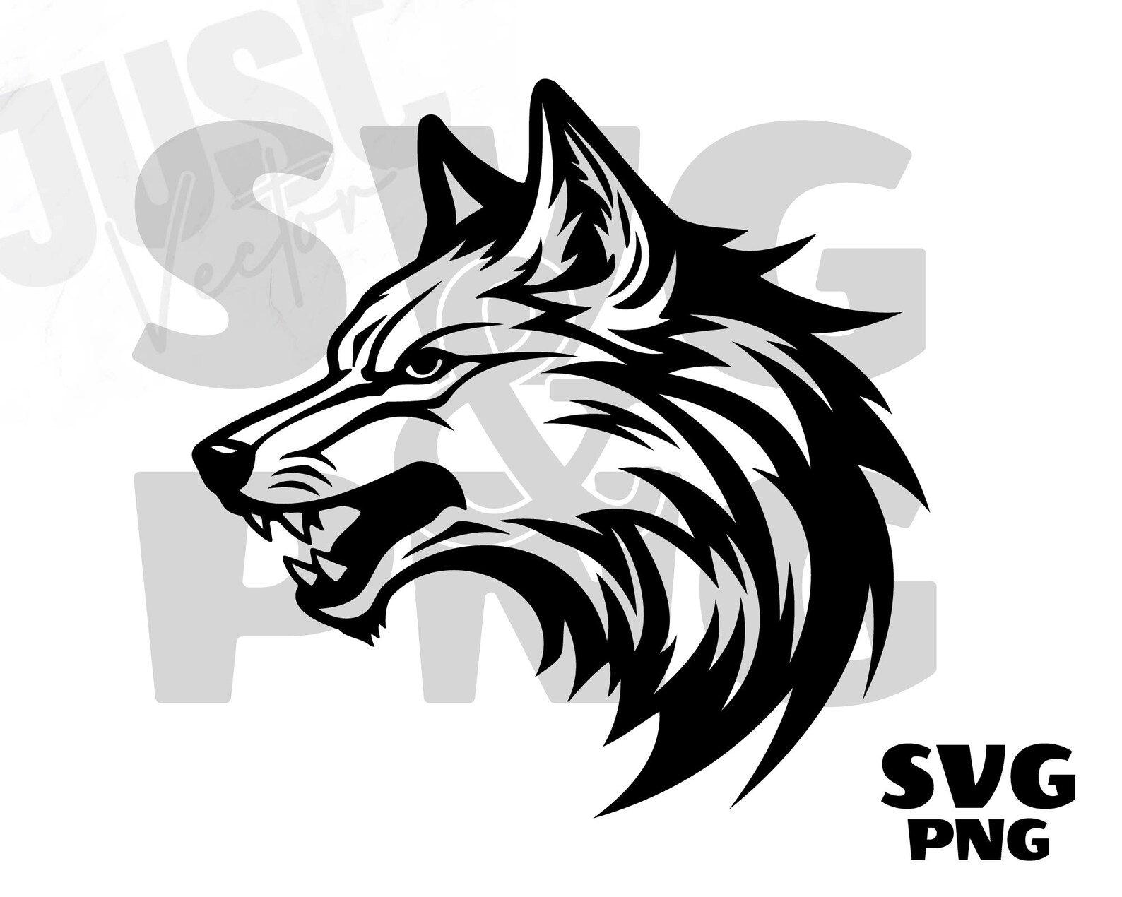 10 Design Ferocious Wolf Bundle Svg, Angry Wolf Svg, Angry Wolf PNG ...