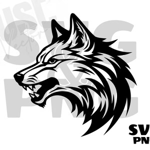 10 Design Ferocious Wolf Bundle Svg, Angry Wolf Svg, Angry Wolf PNG ...