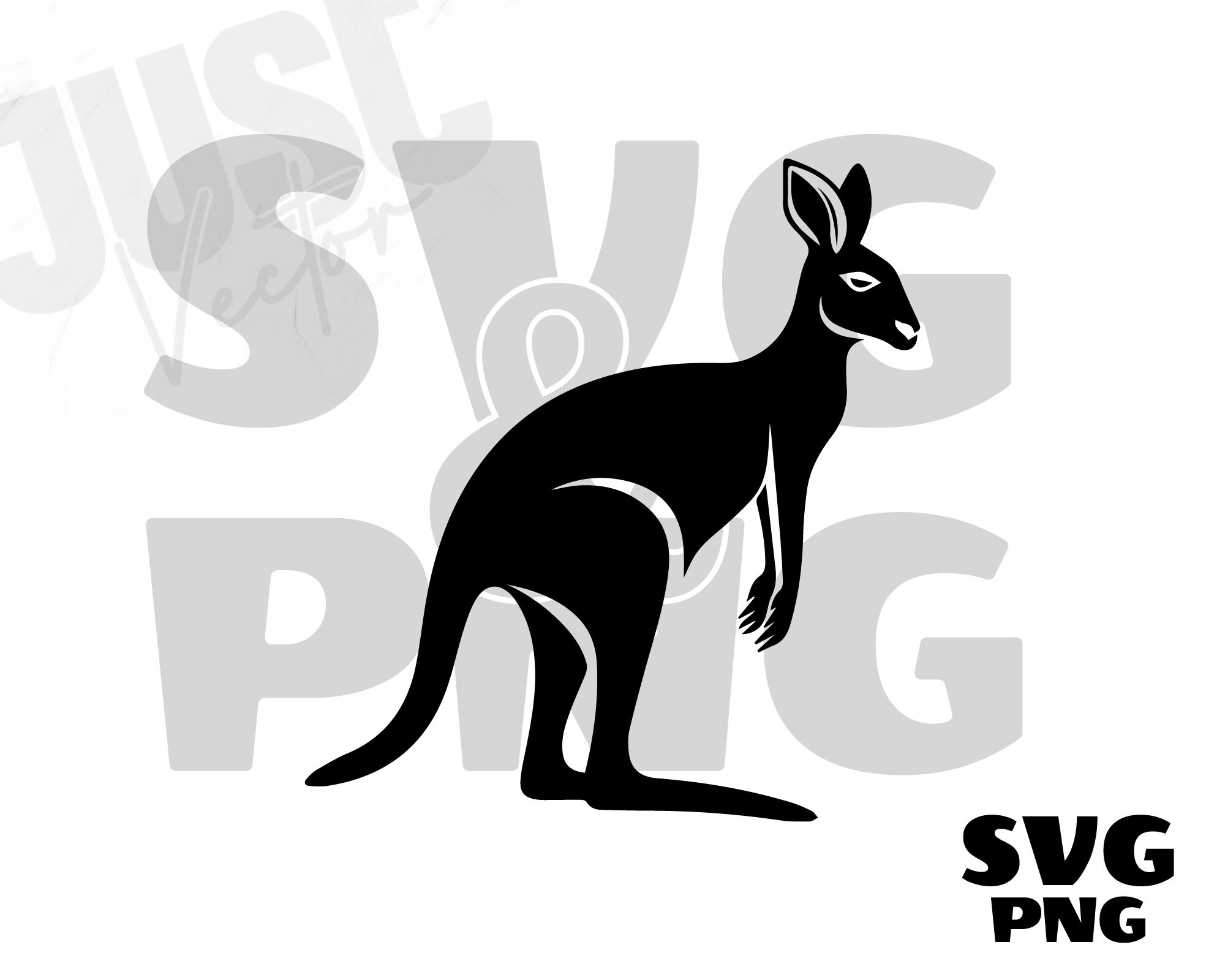 Kangaroo Svg, Kangaroo Face Svg, Kangaroo Head Svg, Kangaroo Silhouette ...
