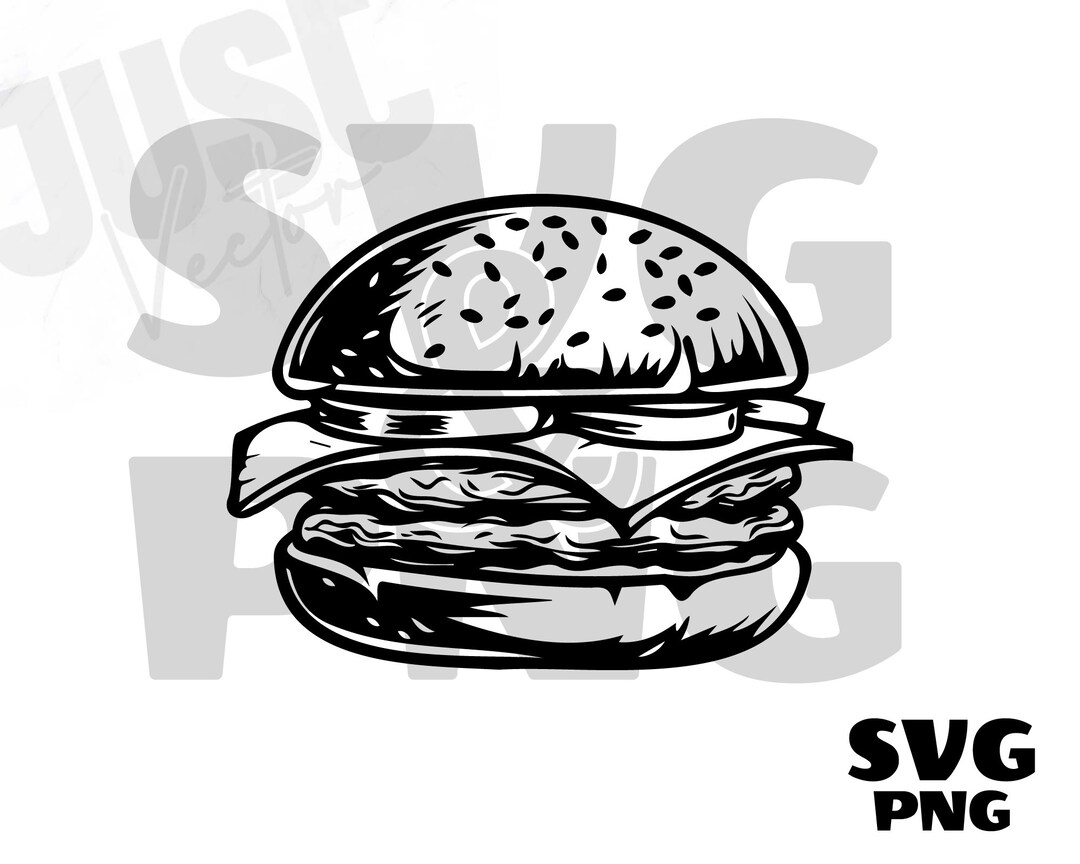 Burger Svg, Cheeseburger SVG, Hamburger Svg, Fast Food SVG, Burger ...