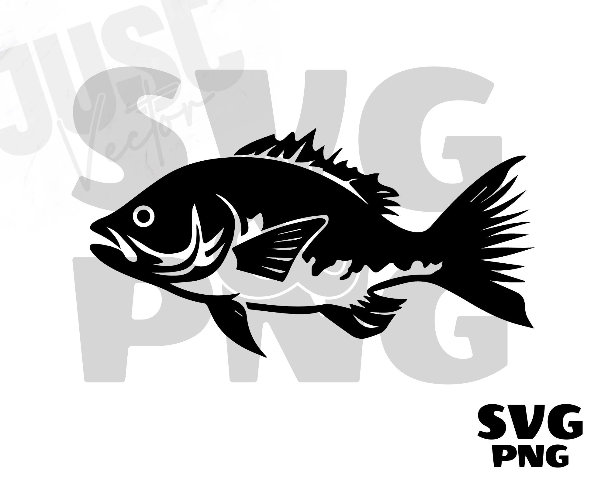 Fish Svg, Fish Clipart, Fish Silhouette, Fish Cut File, Fish Png ...
