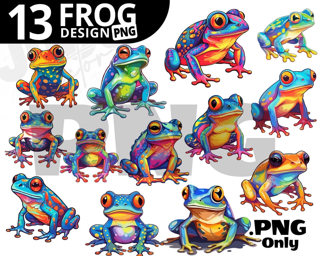 Fantasy Frogs Png Stunning Frogs Clipart Frogs Clipart - Etsy