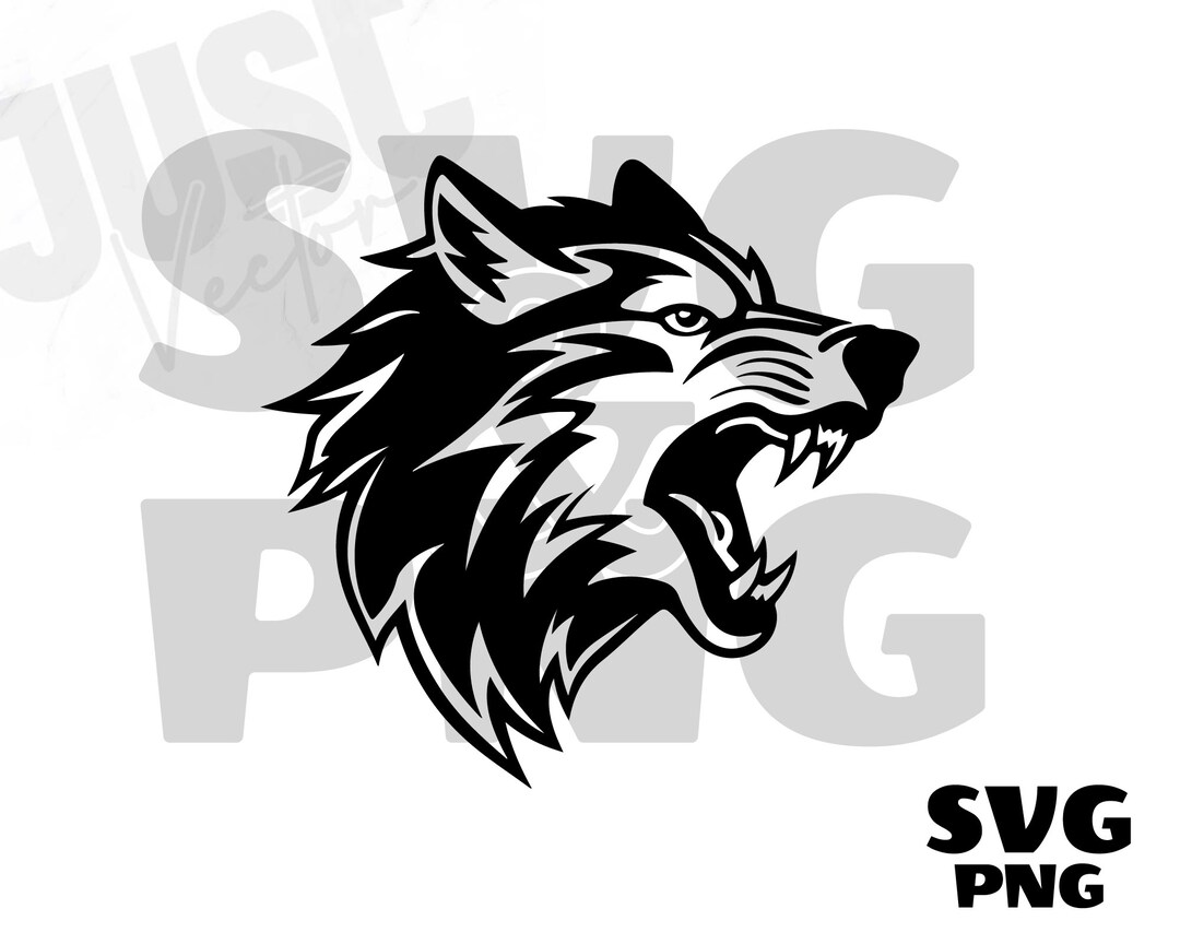 Ferocious Wolves Svg, Wolves Svg, Wolves PNG, Angry Wolves SVG, Wolves ...