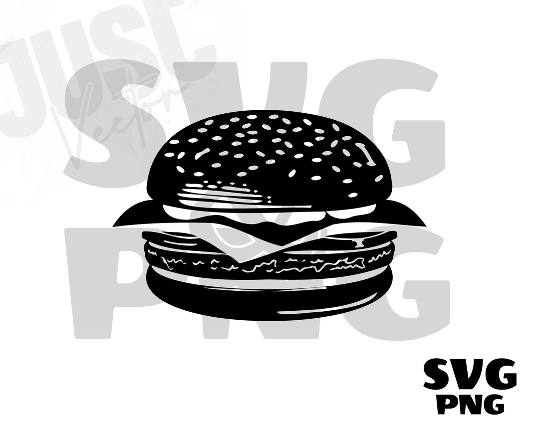 Burger Svg, Cheeseburger SVG, Hamburger Svg, Fast Food SVG, Burger ...