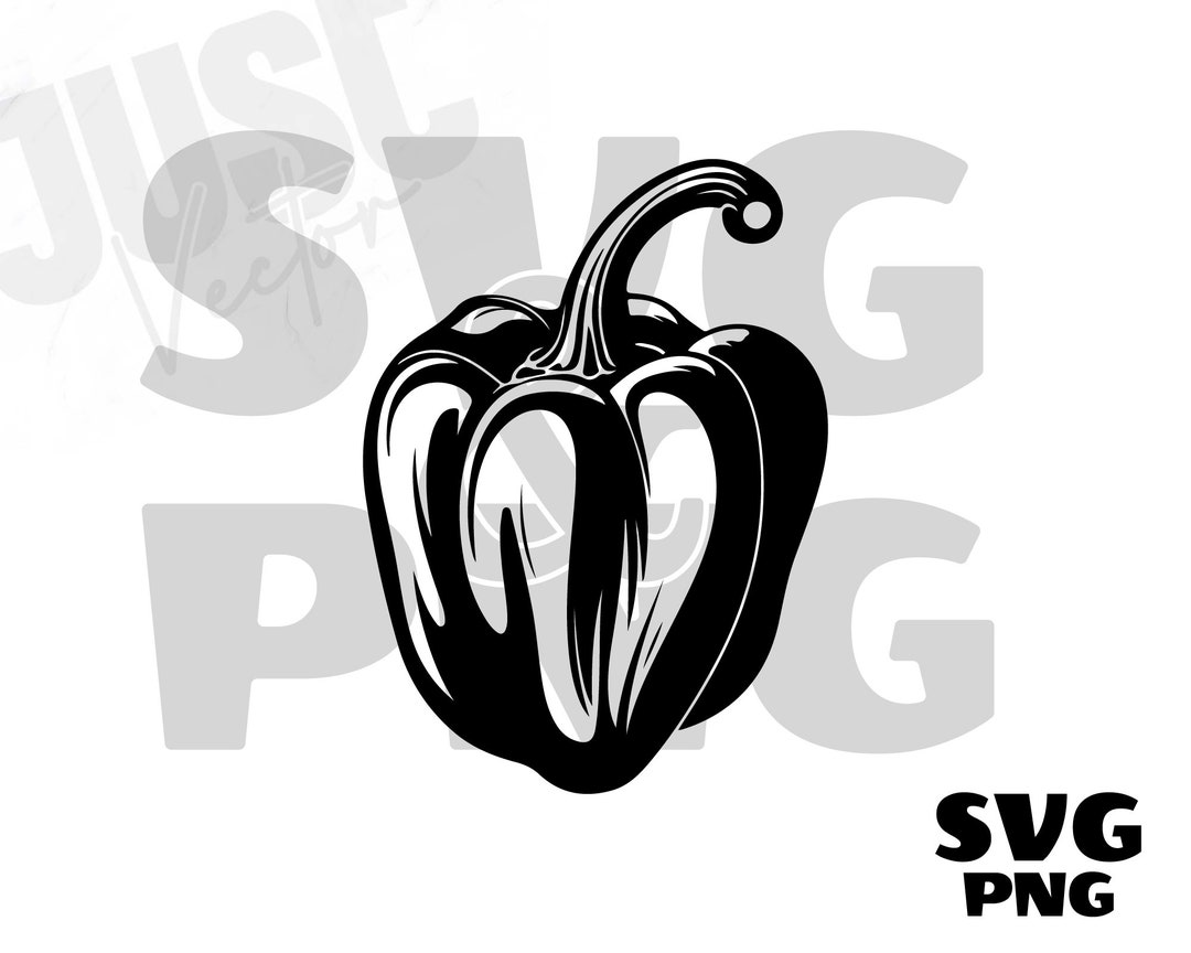 Sweet Bell Pepper, Bell Pepper Svg, Bell Pepper Cut File, Bell Pepper ...