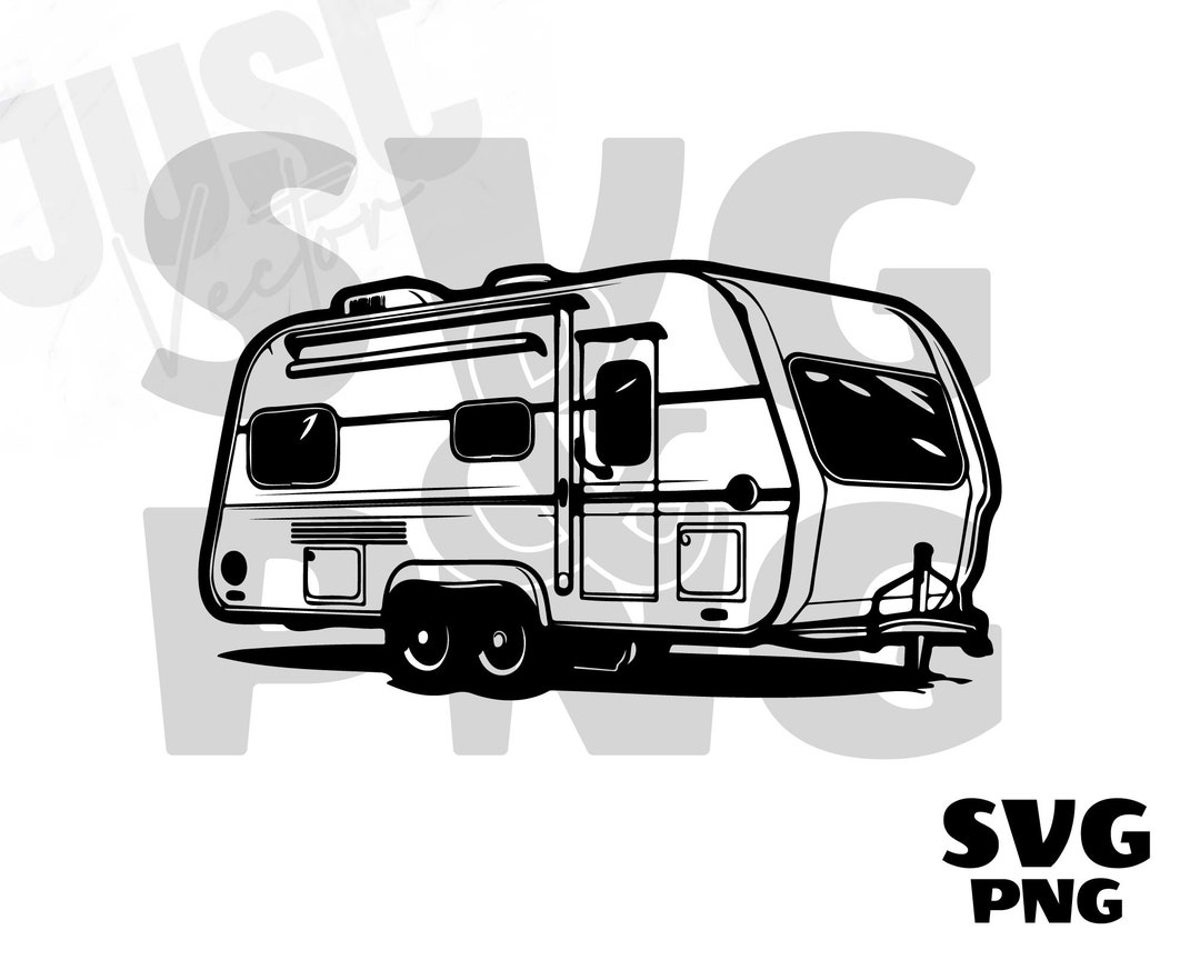 Camper Svg, Trailer SVG, Trailer RV, Camp Nature Outdoor Travel ...