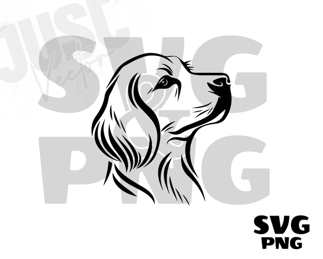 English Setter Head SVG, English Setter Vector, English Setter Clipart ...