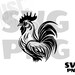 Rooster Svg, Cock Head Svg, Rooster Clipart, Rooster Png, Farm Animal ...