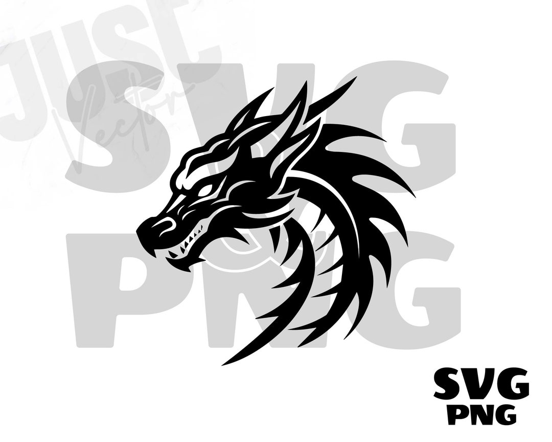 Dragon Svg, Dragon Face Svg, Dragon Head Svg, Dragon Silhouette, Dragon ...