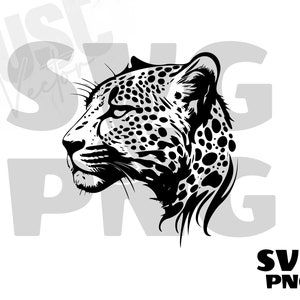 Leopard Svg, Leopard Face SVG, Ferocious Leopard Svg, Leopard Head Svg ...