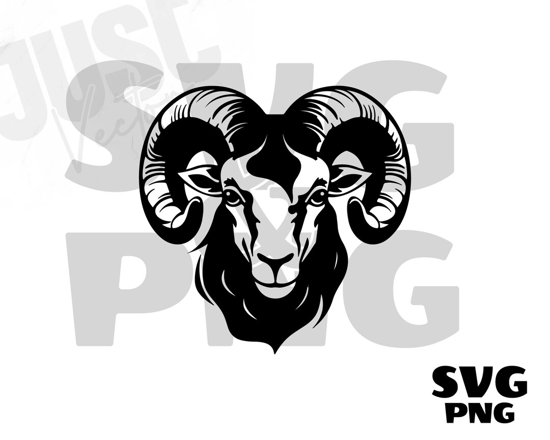 Ram Svg, Ram Face Svg, Ram Head Svg, Ram Silhouette, Ram Mascot Svg ...