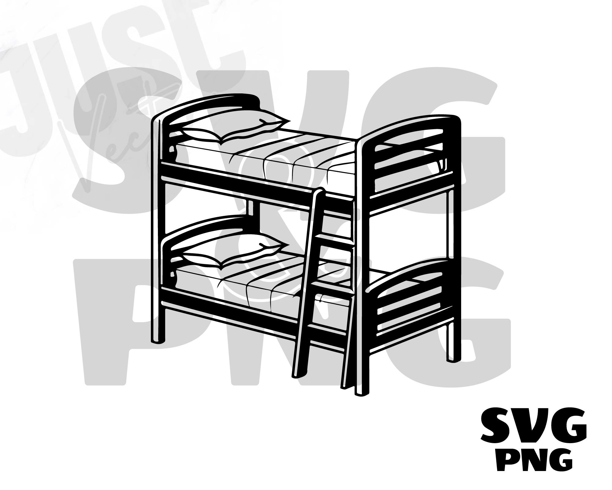 Bunk Bed Svg, Bunk Bed Png, Sleep Rest Furniture, Bunk Bed Clipart ...