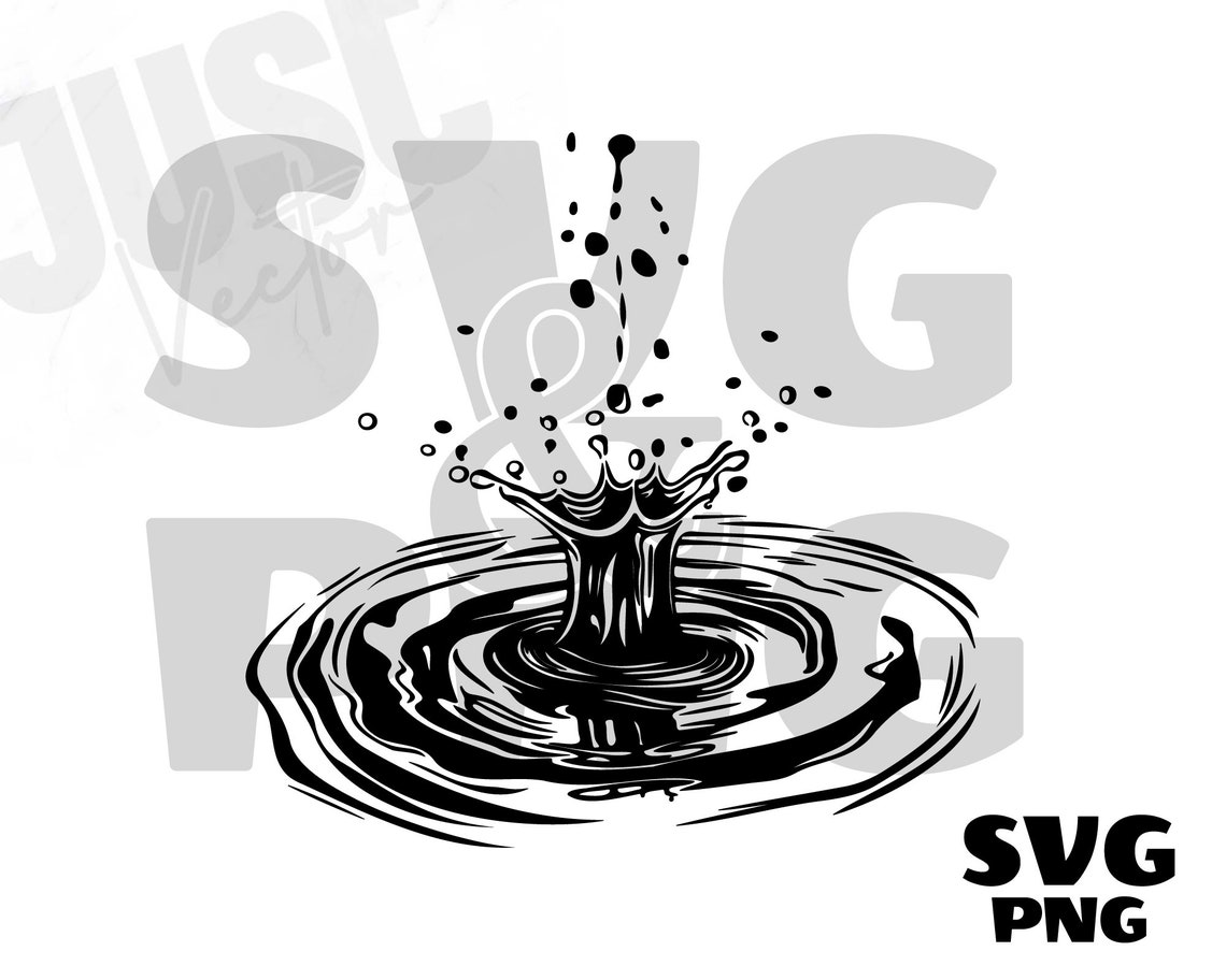 Water Splash Svg, Water Ripple Svg, Water Splash Silhouette, Water Svg ...