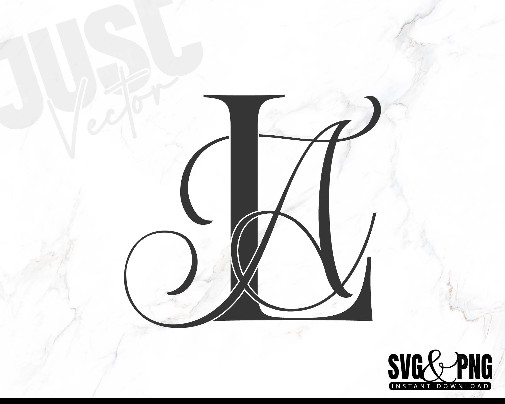 LA AL Wedding Logo Monogram Wedding Svg Monogram Svg - Etsy