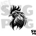 Rooster Svg, Cock Head Svg, Rooster Clipart, Rooster Png, Farm Animal ...