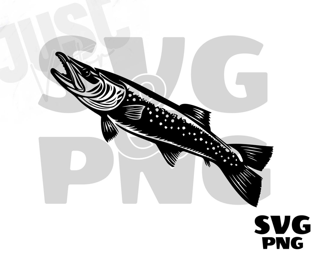 Northern Pike Svg, Pike Svg, Ocean Fish Svg, Northern Pike Fish ...