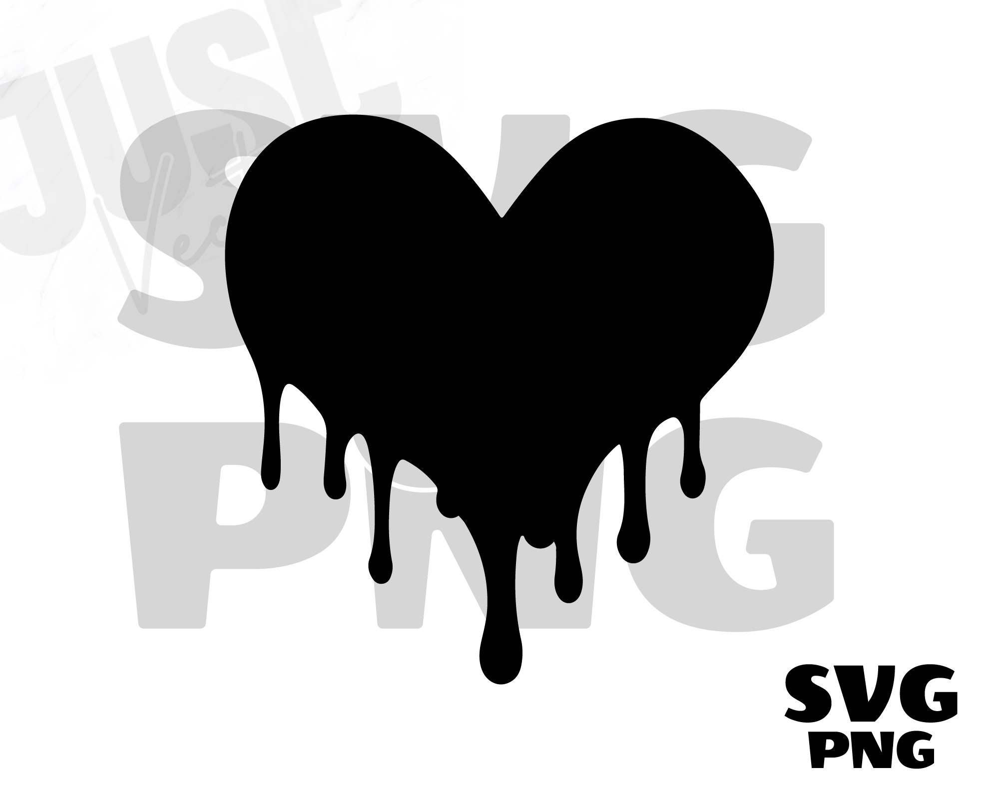 Melting Heart SVG, Melting Heart Silhouette, Melting Heart Clipart ...