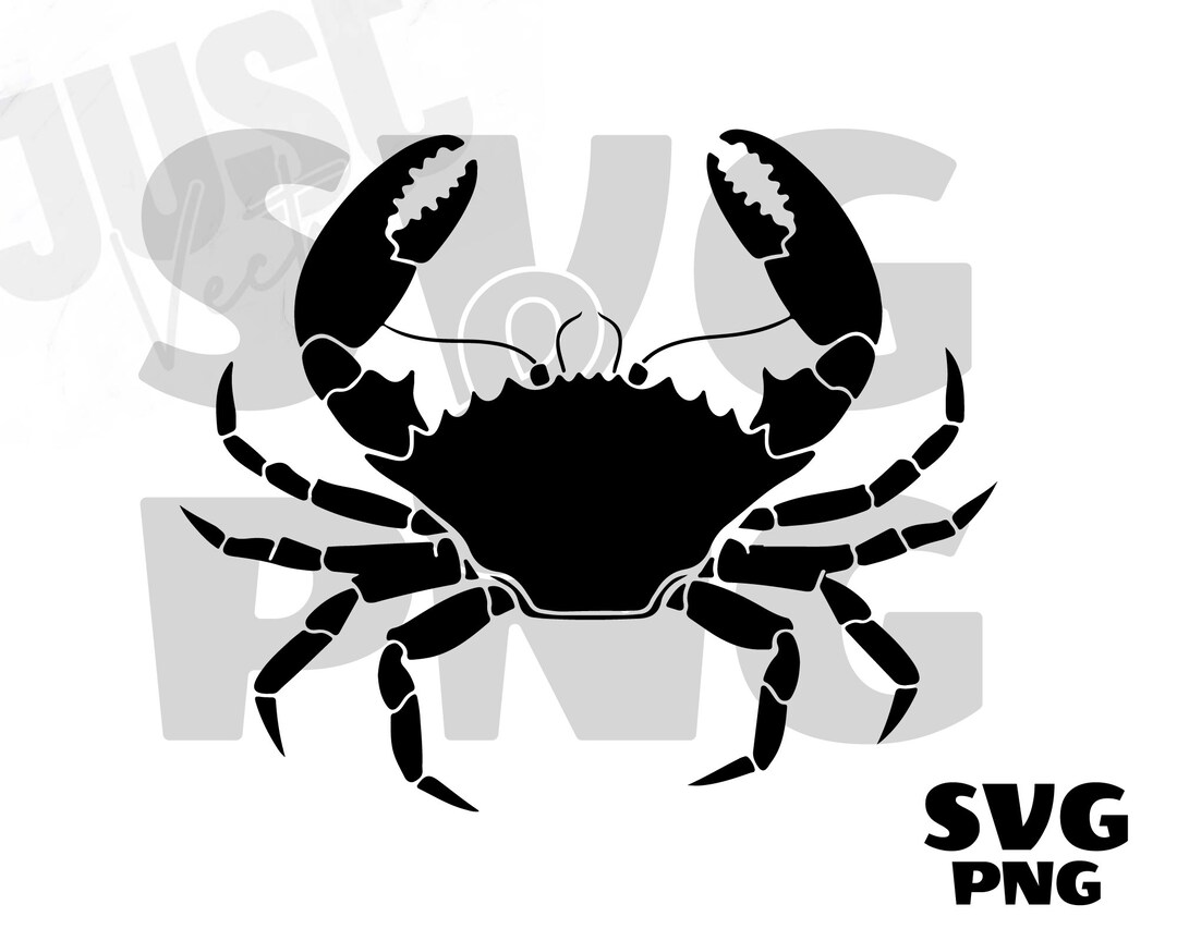 Crab Svg, Sea Animal SVG, Seafood Svg Png, Crab Silhouette, Crab ...