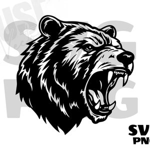 10 Design Ferocious Bear Bundle Svg, Angry Bear Svg, Angry Bear PNG ...