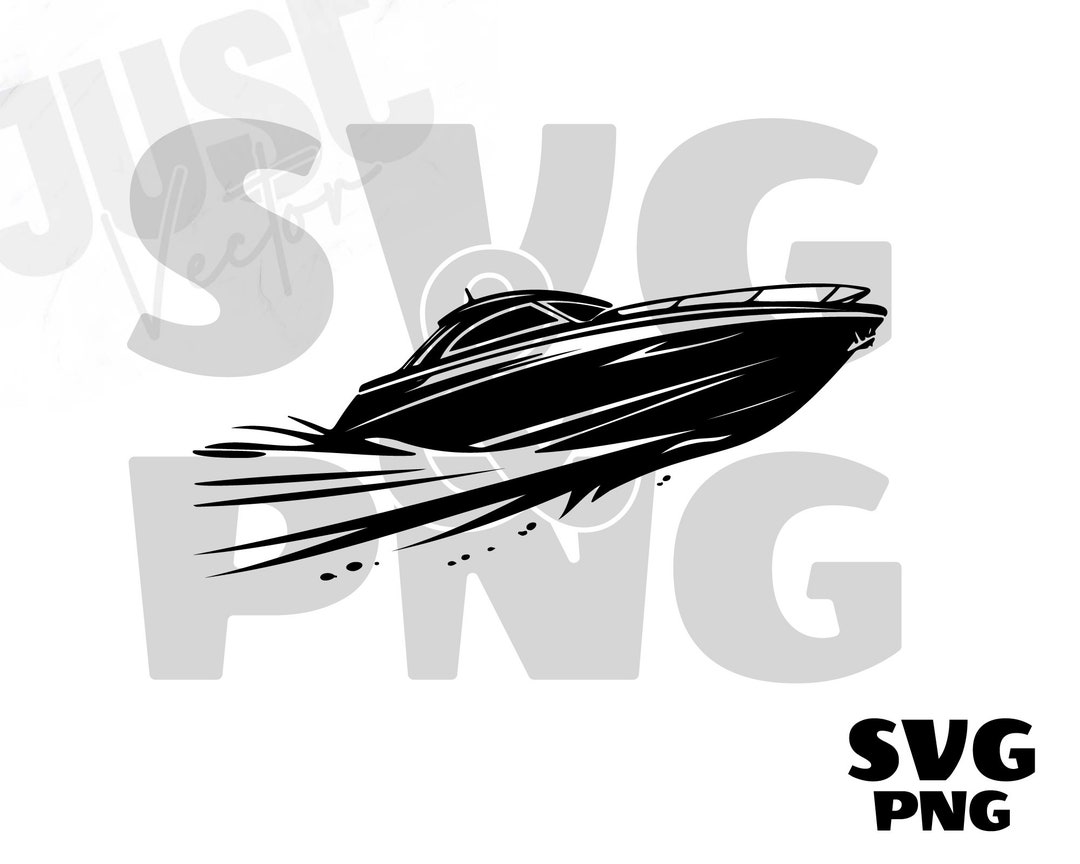 Speed Boat SVG, Speed Boat Clipart, Speed Boat Cut File, Speed Boat Png ...