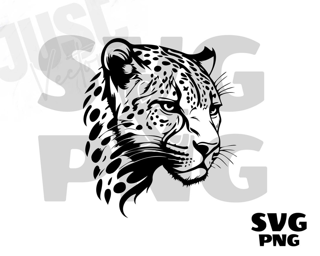 Leopard Svg, Leopard Face Svg, Leopard Head Svg, Leopard Silhouette ...