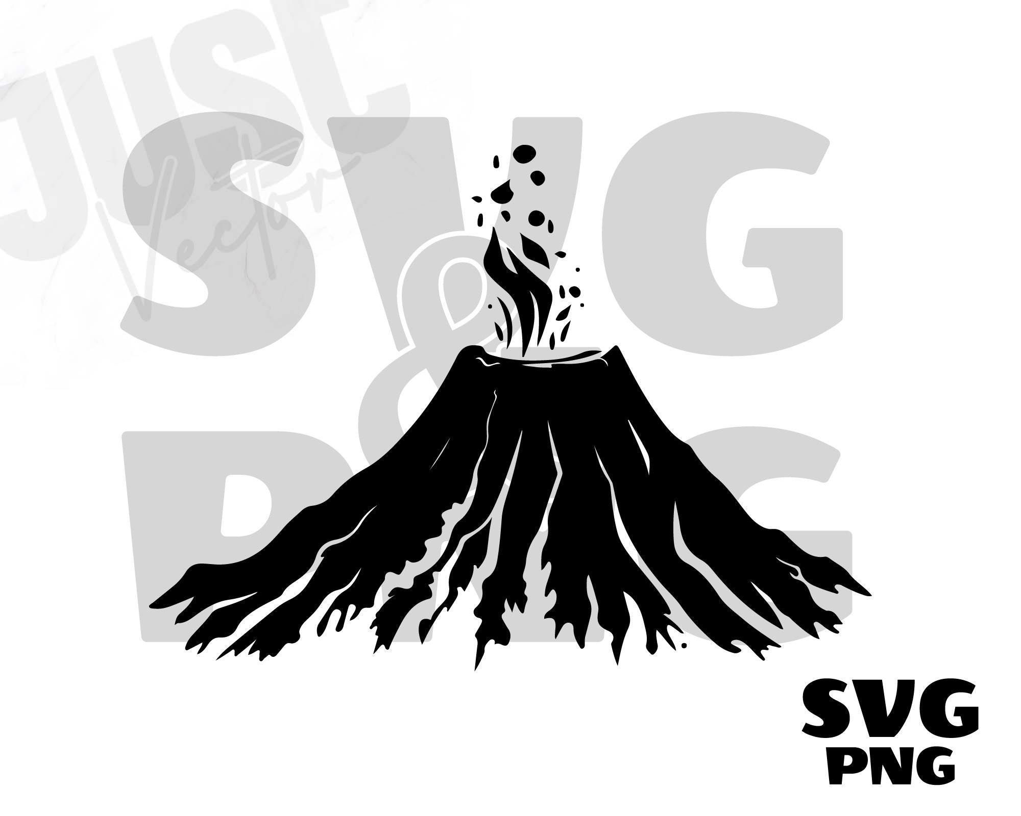 Volcano Eruption Svg, Magma Svg, Lava Svg, Volcano SVG, Erupting ...