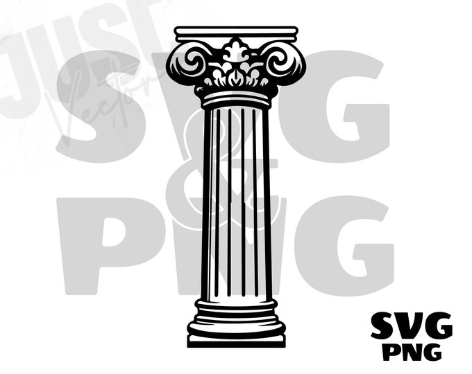 Roman Column SVG Column PNG Roman DXF Laser Machine Cut File Printable ...