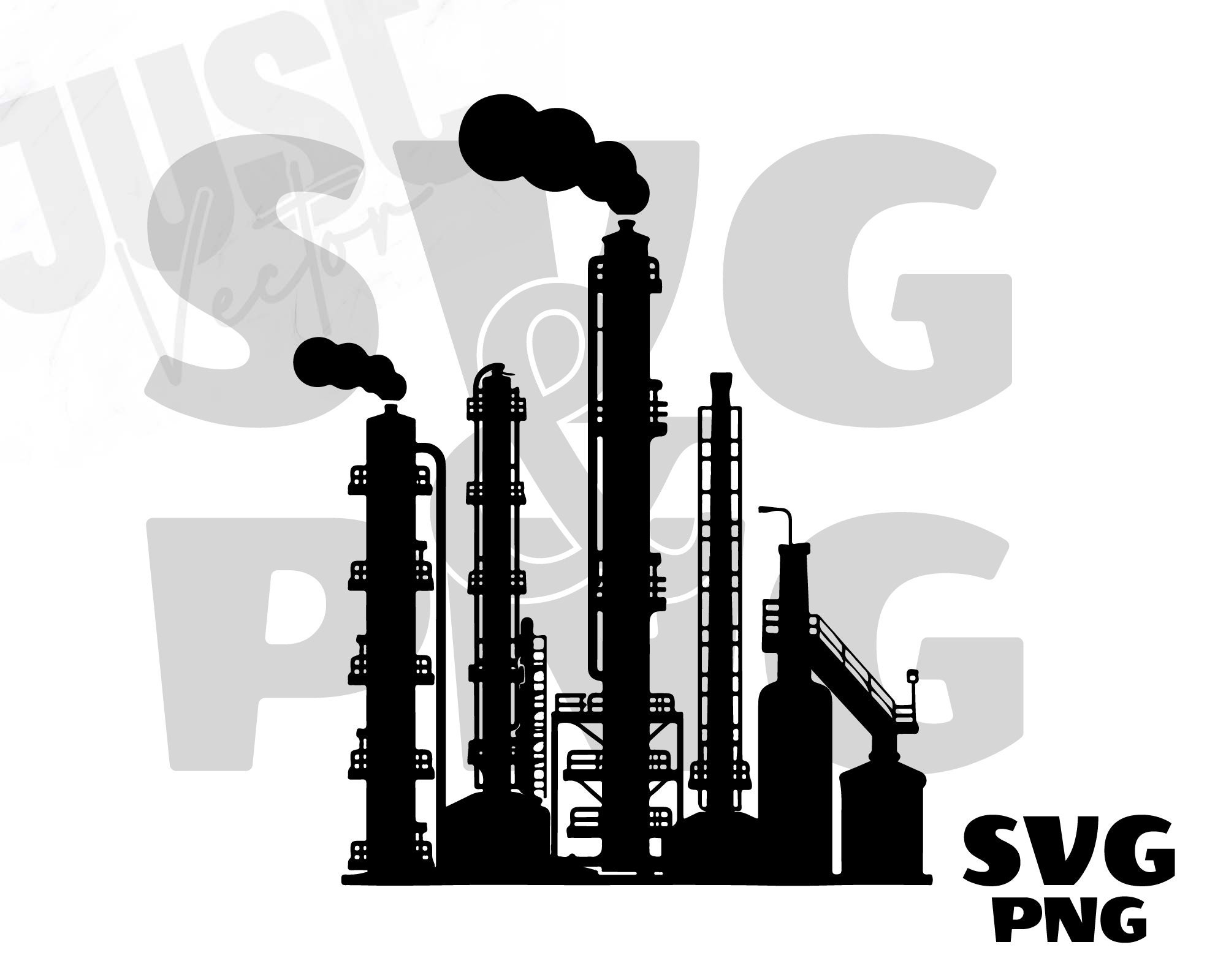 Chemical Plant Svg, Industrial Plant Svg, Chemical Plant Clipart ...