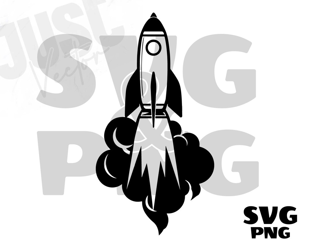 Rocket SVG, Space Ship Silhouette, Space Rocket Clipart, Rocket Ship ...