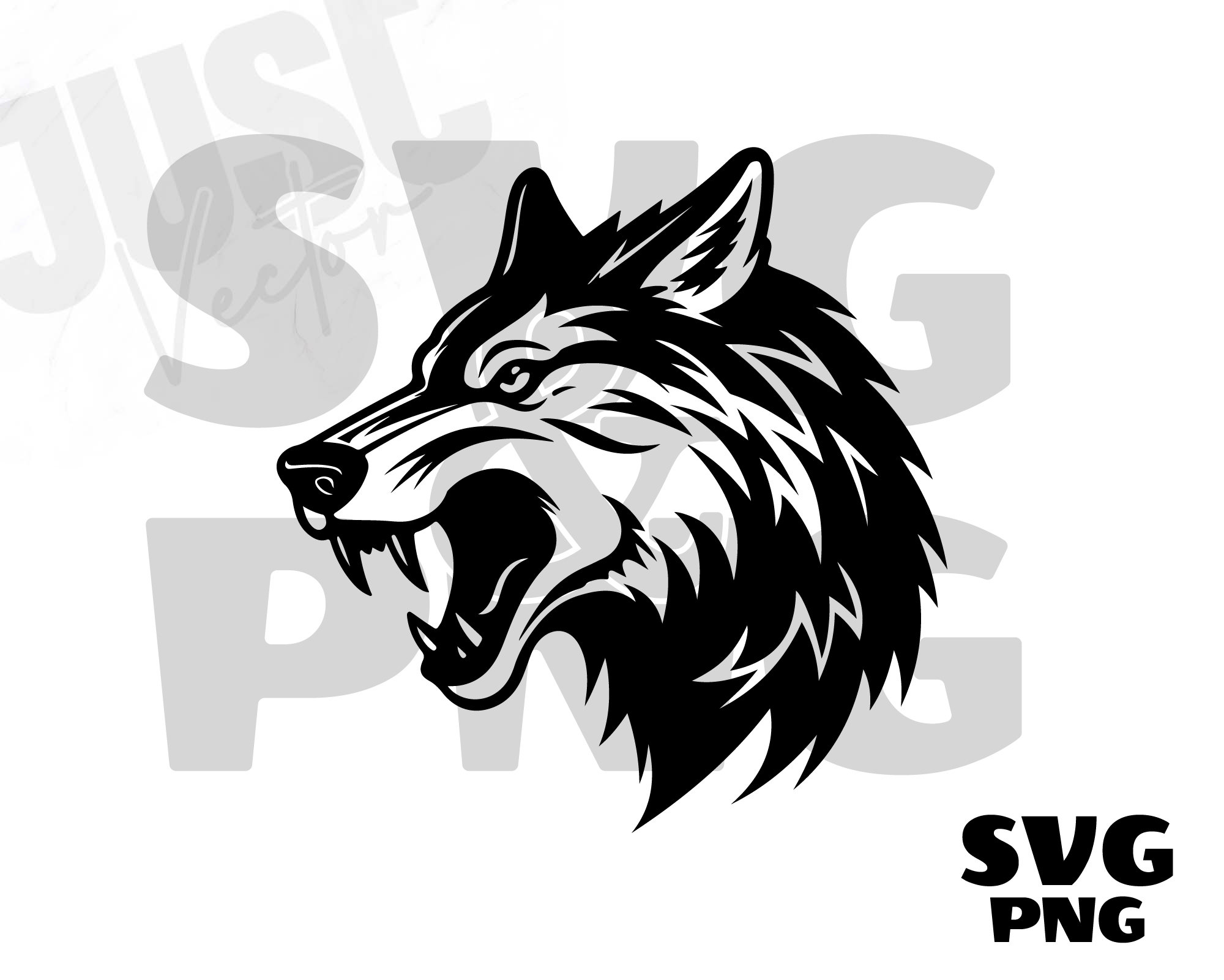 Ferocious Wolves Svg, Wolves Svg, Wolves PNG, Angry Wolves SVG, Wolves ...