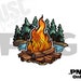 Campfire PNG Bundle, Campfire Sticker PNG, Bonfire Clipart, Campfire ...