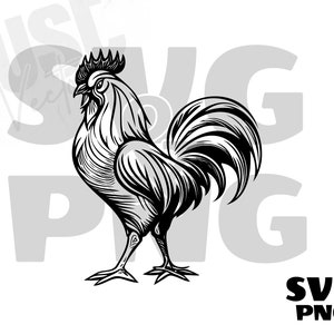 Rooster Svg, Cock Head Svg, Rooster Clipart, Rooster Png, Farm Animal ...