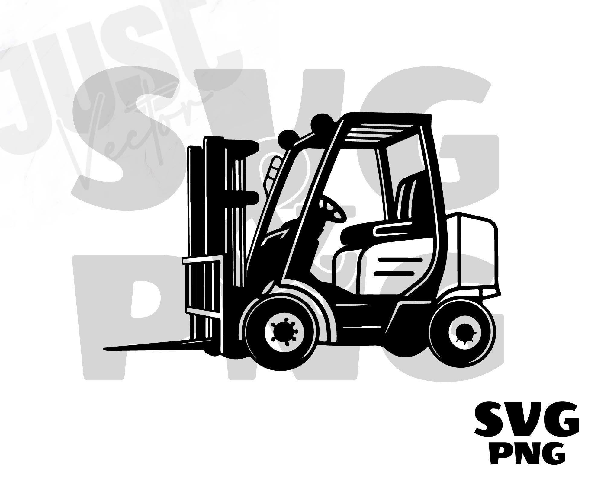 Forklift Svg, Forklift Png, Forklift Silhouette, Forklift Cut File ...