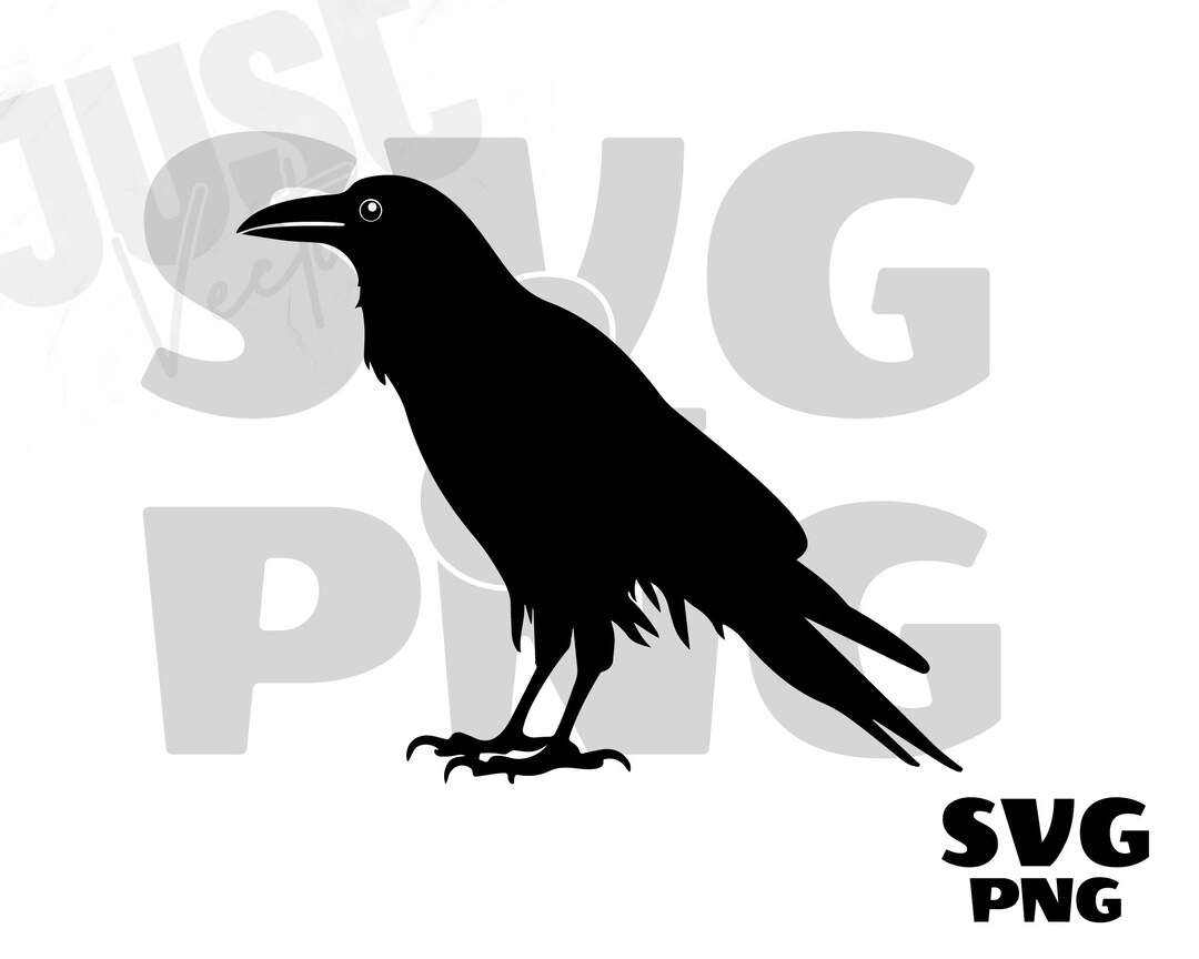 Standing Crow Bird Svg, Crow Bird Svg, Crow SVG, Crow Clipart ...