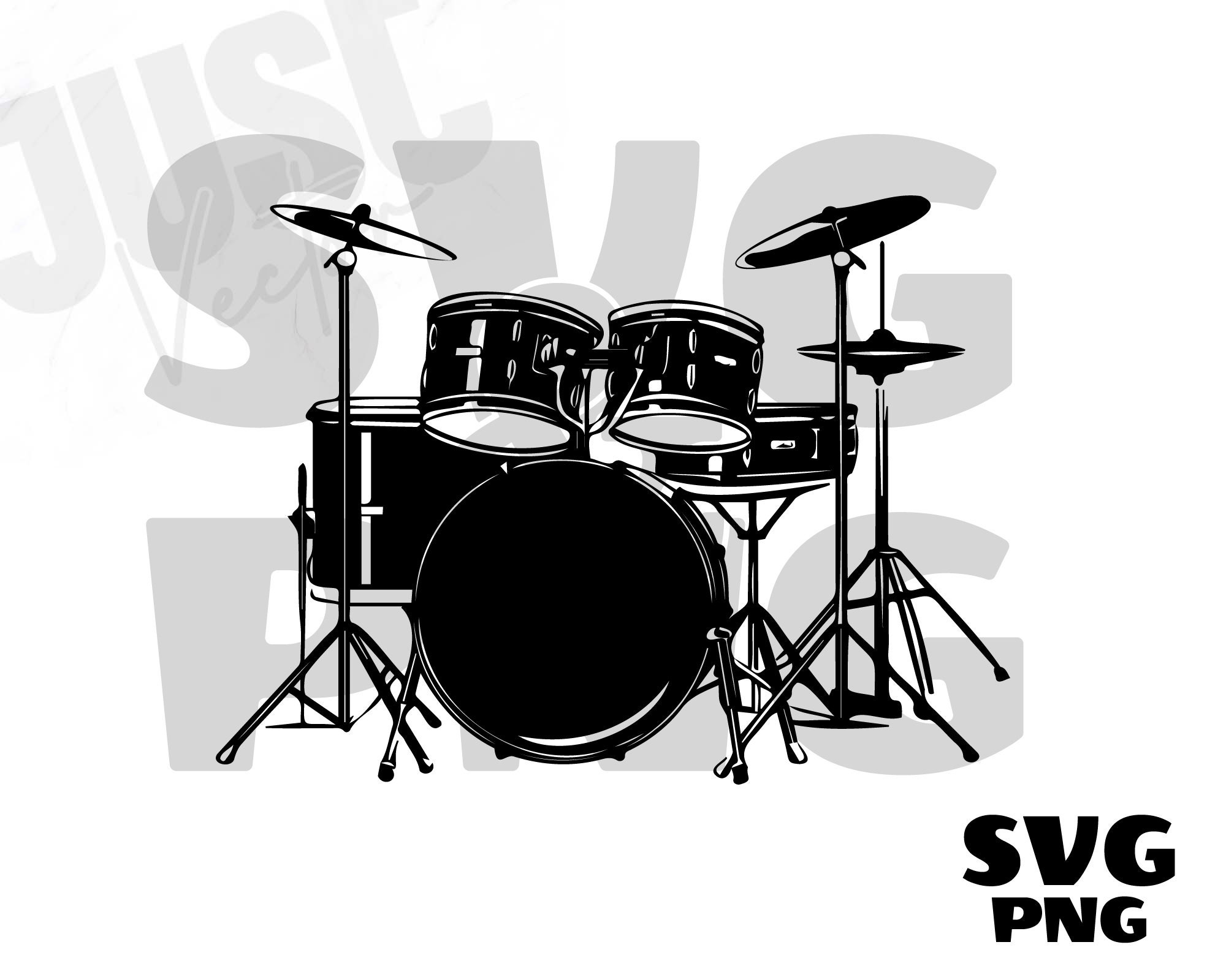 Drum Svg, Drummer Svg, Drum Silhouette, Drum Set Svg, Drummer Cut Files ...