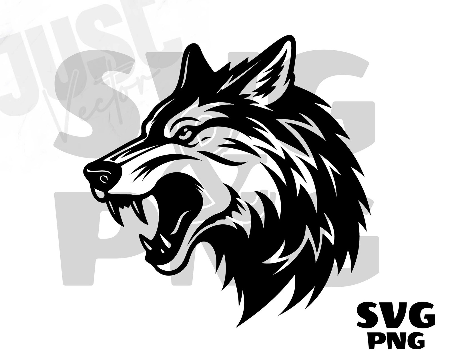 10 Design Ferocious Wolf Bundle Svg, Angry Wolf Svg, Angry Wolf PNG ...