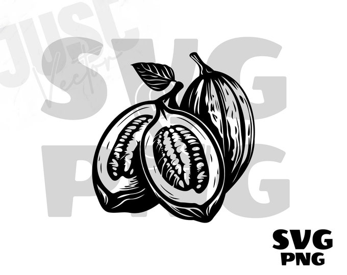 Cocoa Beans SVG, DXF, Cocoa Beans Clipart, Cut File for Cricut, Food ...