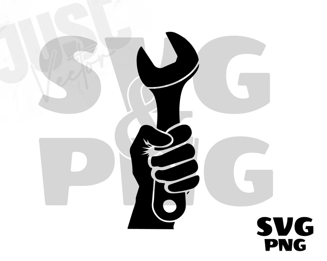 Mechanic Punch Svg, Hand Holding Wrench, Wrench Svg, Hand Repair, Punch ...