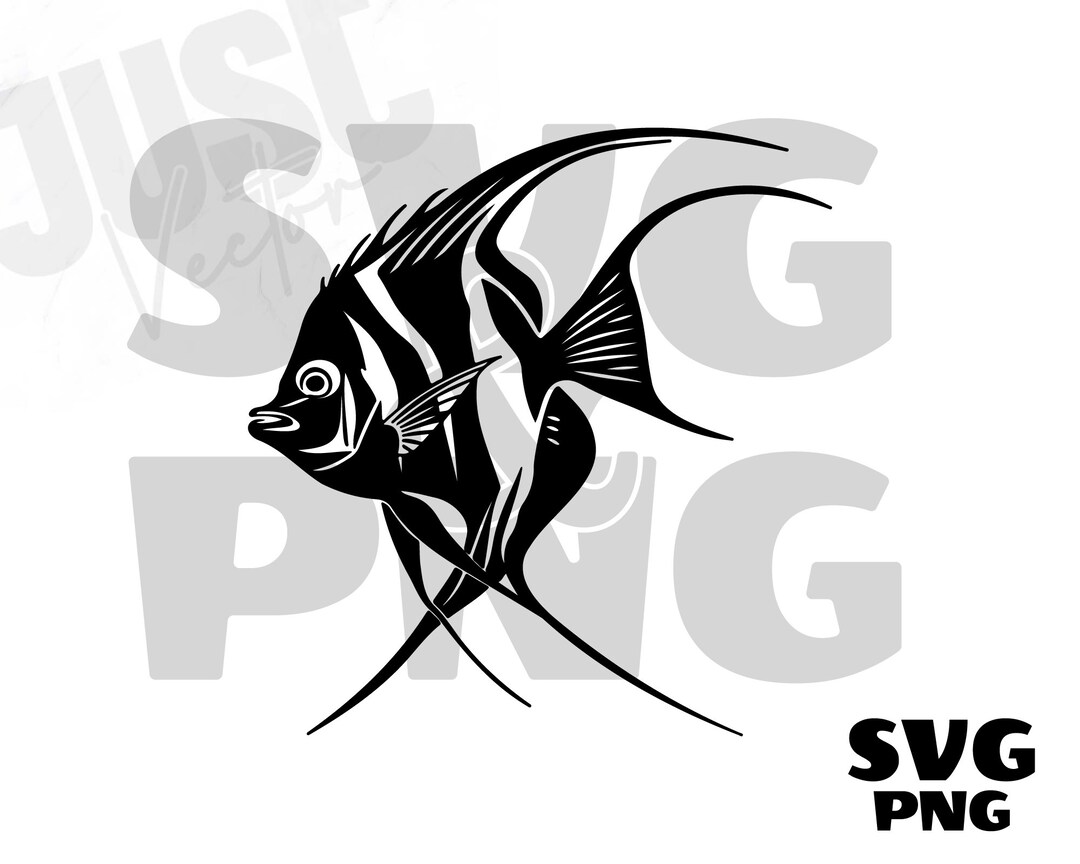 Angelfish SVG, Angelfish Silhouette, Angelfish Clipart, Fish Svg, Fish ...