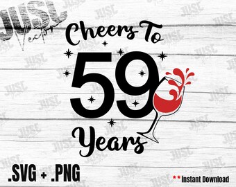 59 Birthday Svg - Etsy