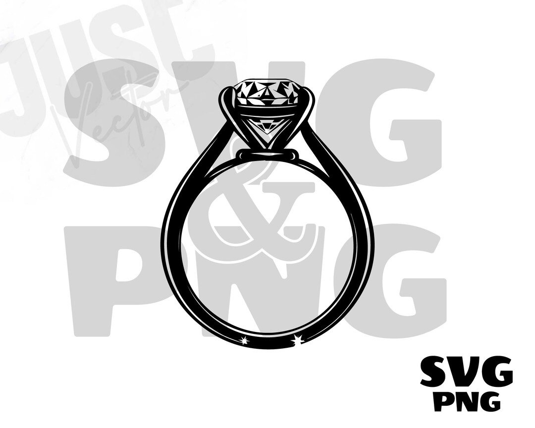 Diamond Ring Svg, Wedding Ring Svg, Ring Svg, Wedding Clipart, Wedding ...
