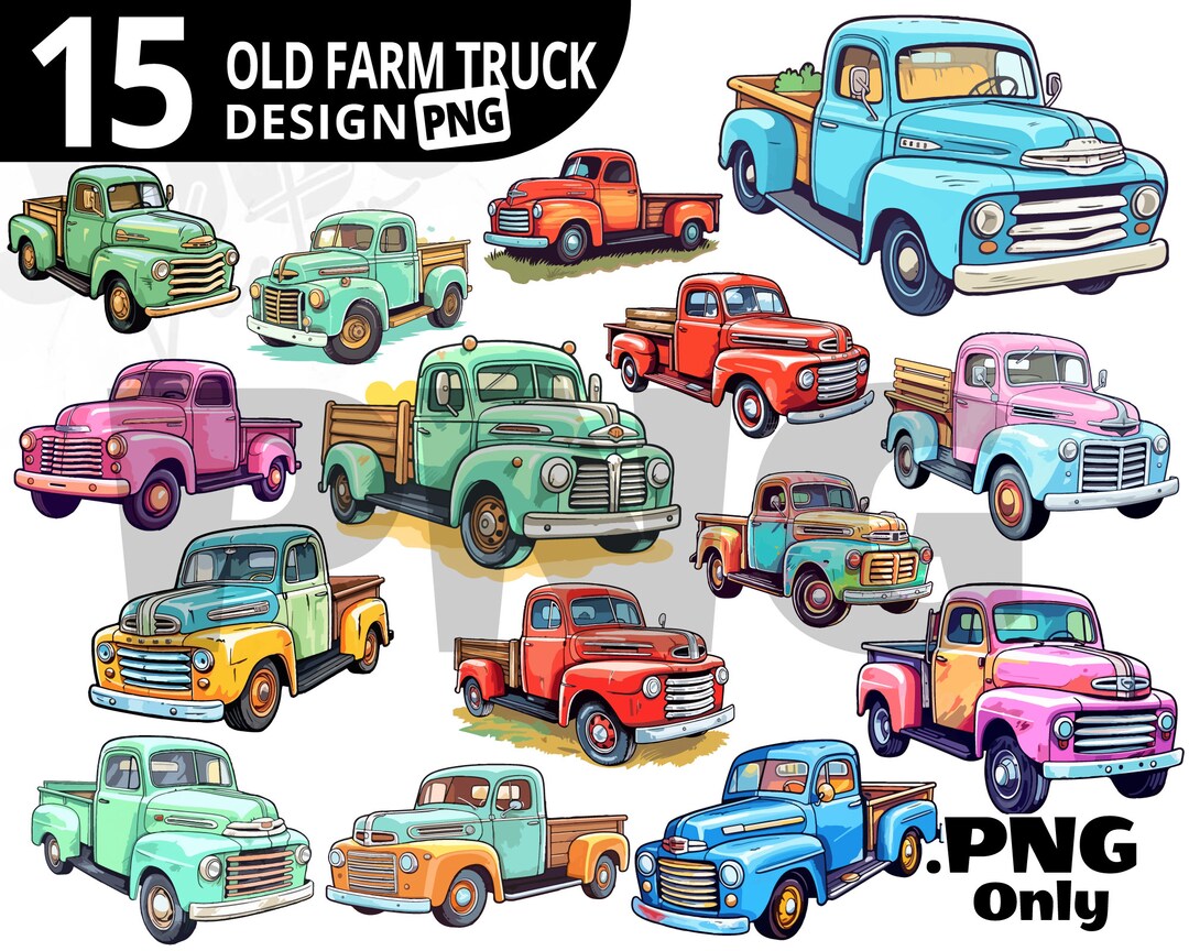 Old Farm Truck Sticker PNG Old Farm Truck PNG Old Farm Truck - Etsy