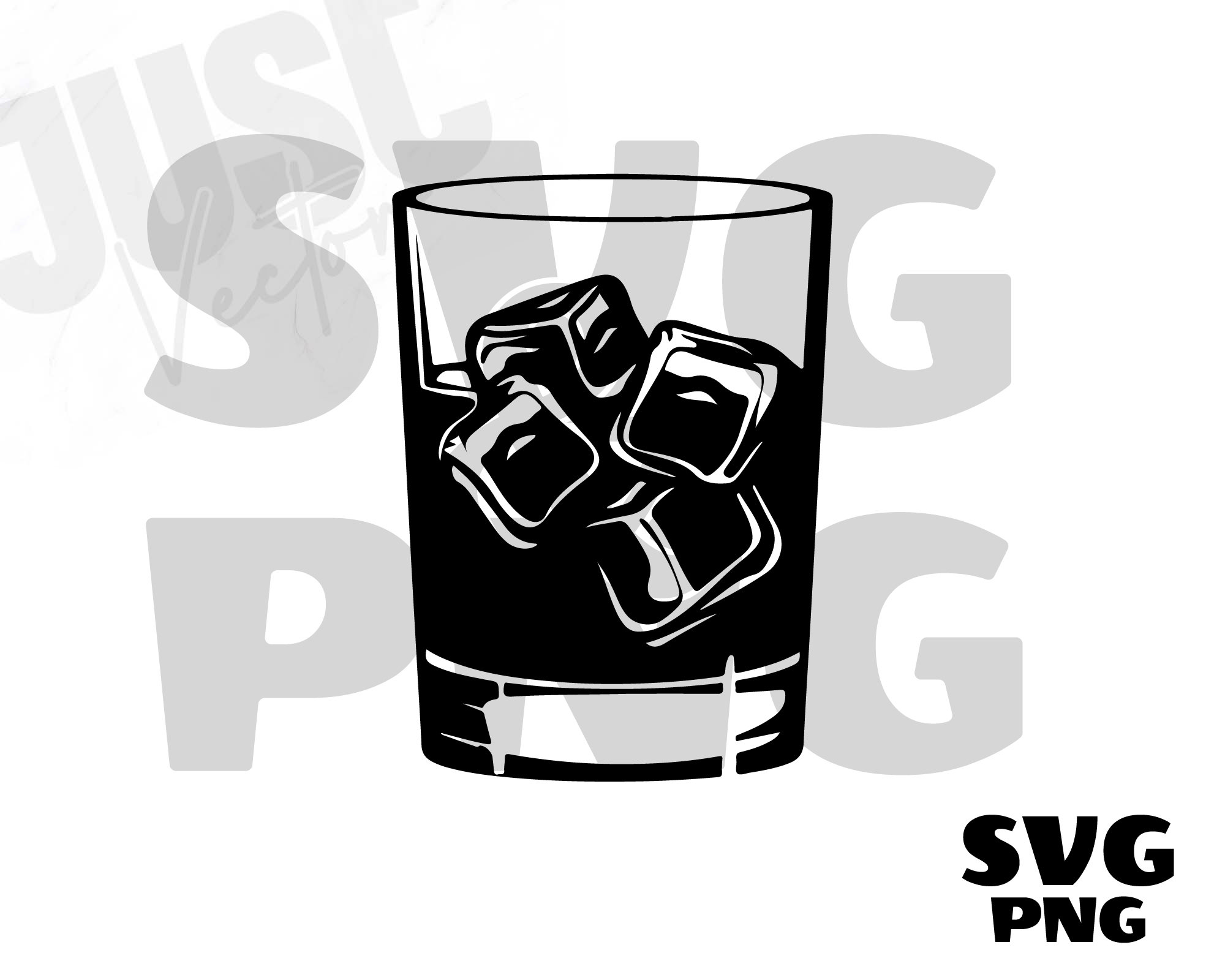 Whiskey Svg, Whisky With Ice, Drink With Ice Cubes, Whiskey Glass ...
