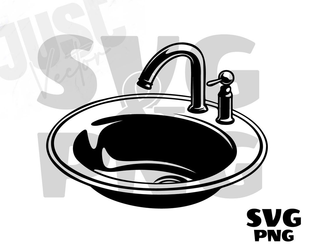 Sink Svg, Sink Plumbing Svg, Sink Png, Sink Silhouette, Sink Clipart ...
