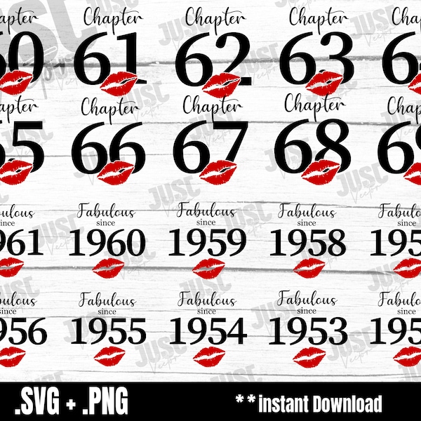 Chapter 62 Fabulous Since 1961 Svg - Etsy