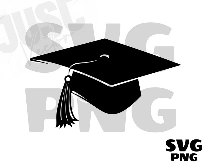 Graduation Grad Cap Silhouette Instant Download Includes SVG File, JPEG ...